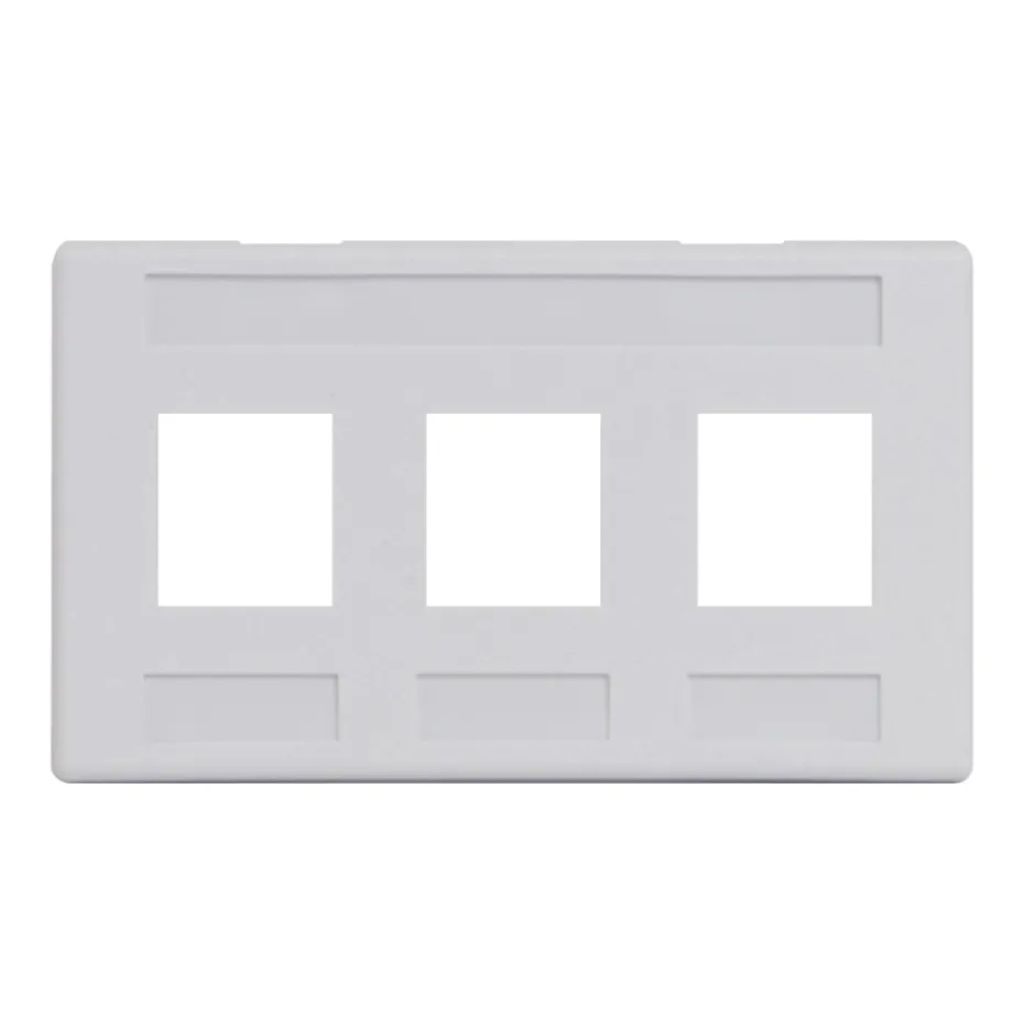1 Port Single Gang Flush Faceplate w/ ID Windows | Ivory – Cable ...