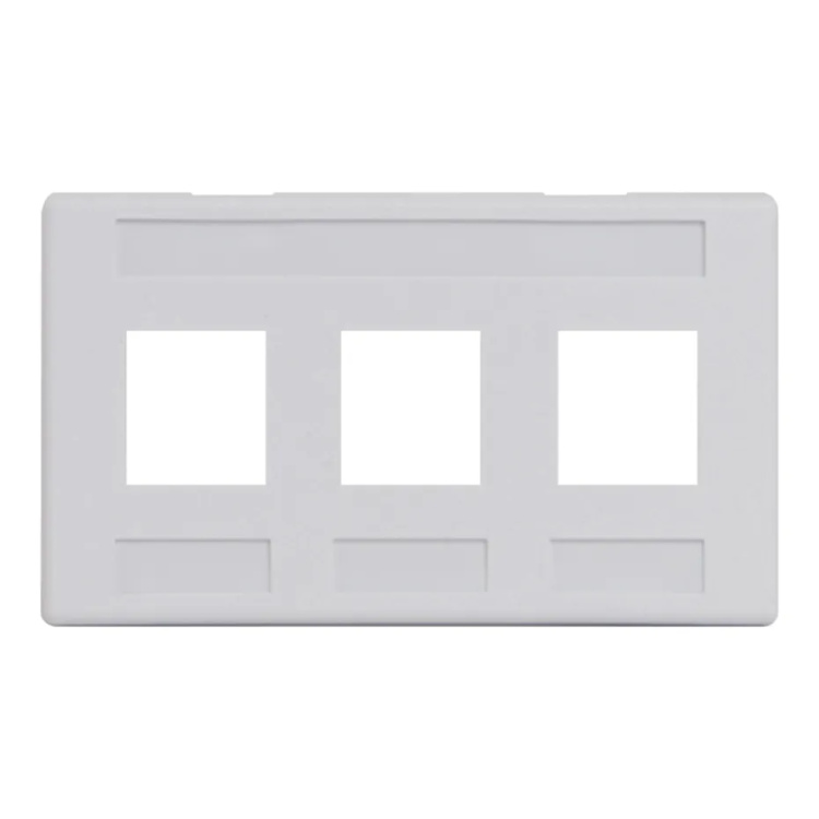 1 Port Single Gang Flush Faceplate w/ ID Windows | Ivory – Cable ...