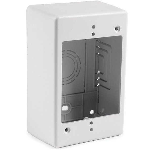 Single Gang Junction Box, 2" Deep, Pvc, White, 1/bag – Cable & Connections