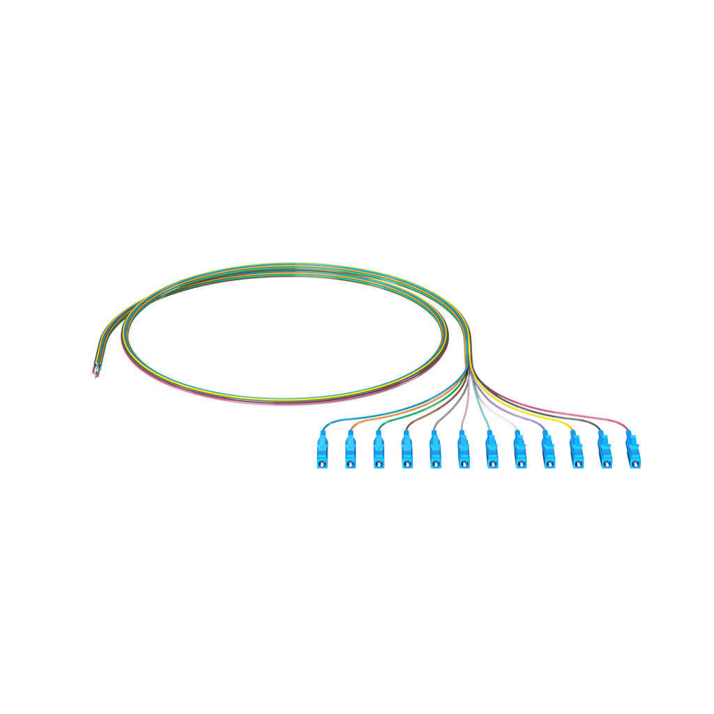 12 Fiber Singlemode LC Pigtail | 2 Meter – Cable & Connections