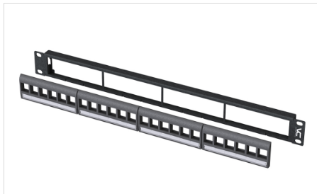 24 Port Unloaded Front Loading Patch Panel – Cable & Connections
