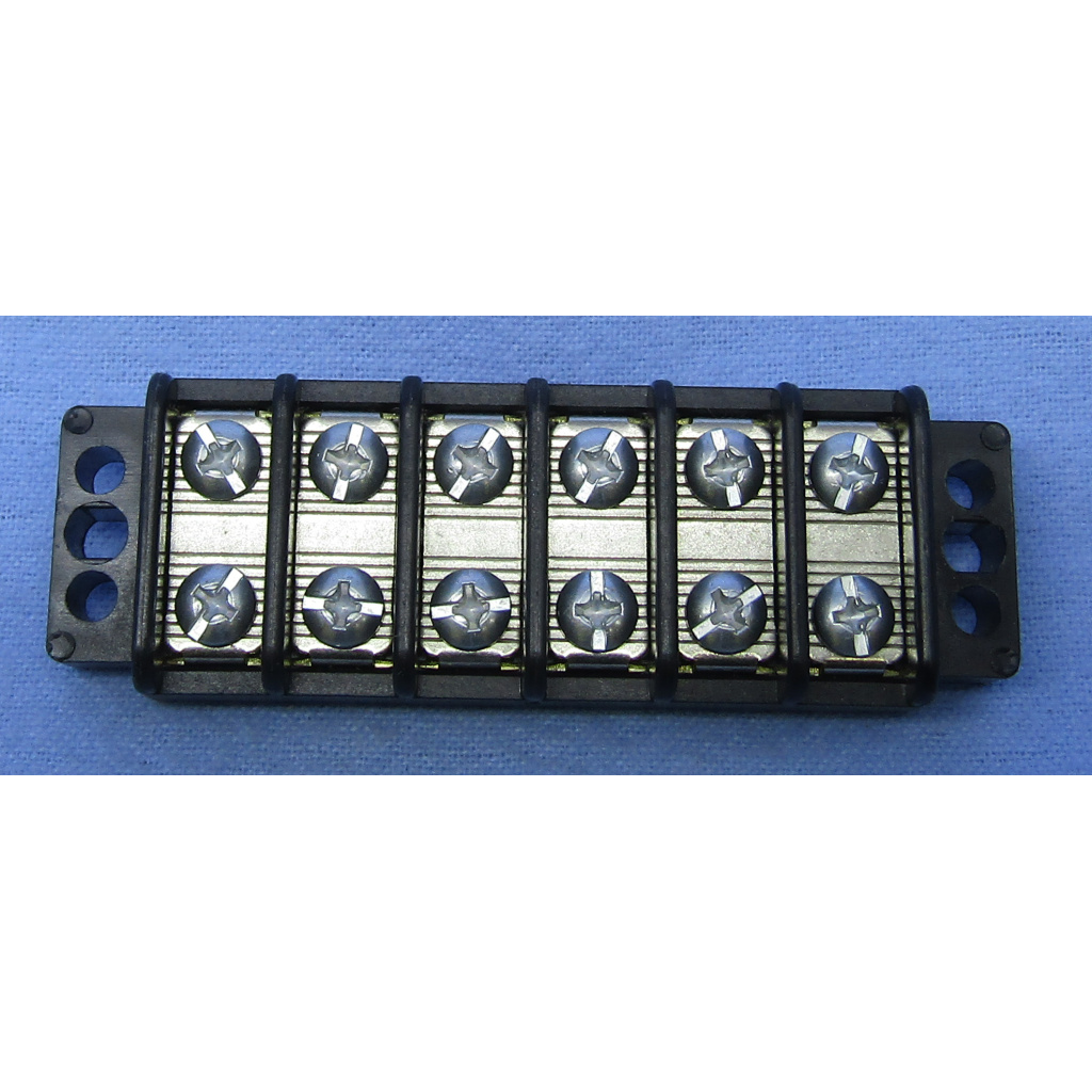 6 Position 30a Heavy Duty Dual Row Terminal Strip Black – Cable ...