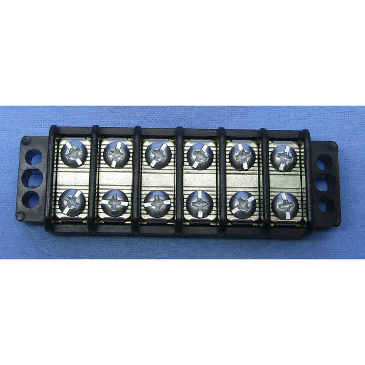 6 Position 30a Heavy Duty Dual Row Terminal Strip Black – Cable ...