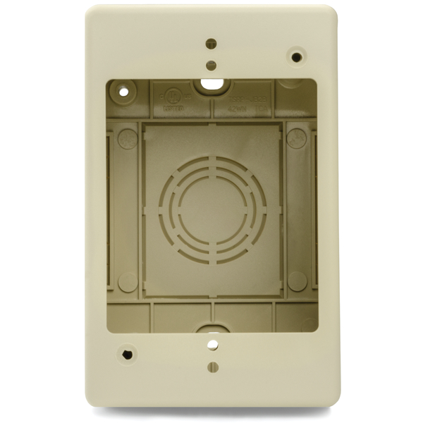 HellermannTyton 2″ Single Gang Junction Box | Ivory – Cable & Connections