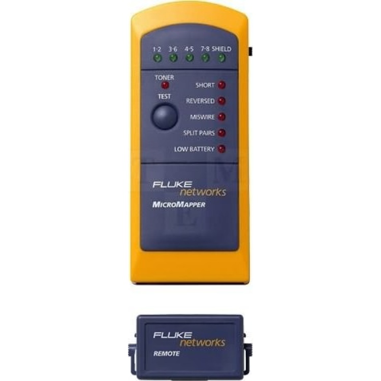 Fluke Networks Micromapper Wiremap Tester – Cable & Connections