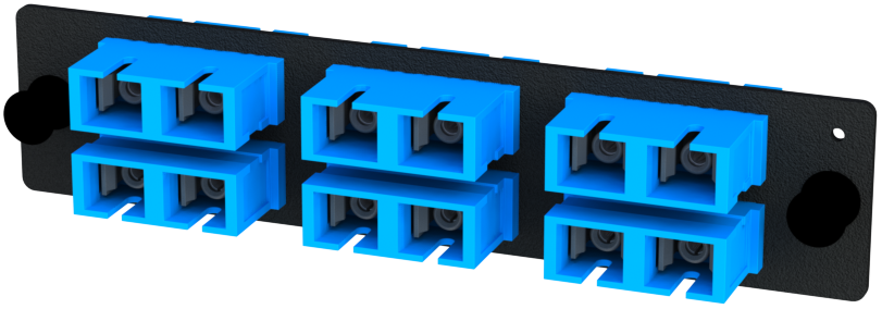 Vertical Cable LGX SM SC 6 Duplex (12 Fiber) Adapter Plate | Blue ...