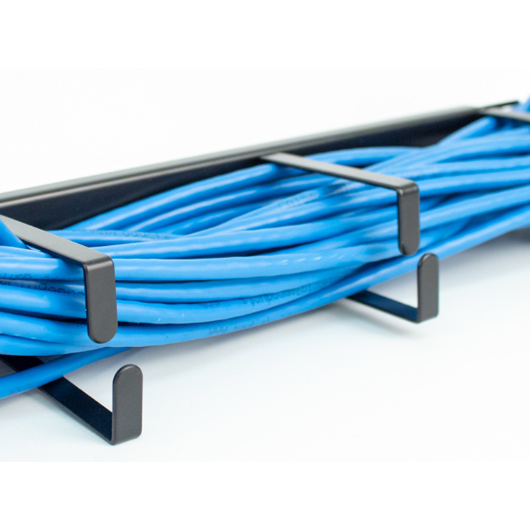Vertical Cable 1U Horizontal Cable Manager with Metal Holders – Cable ...