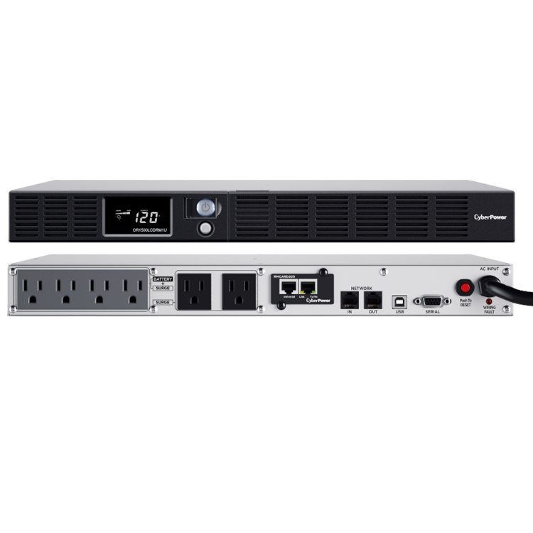 Cyberpower 1u Smart Online Interactive UPS with LCD | 1500va/900w ...