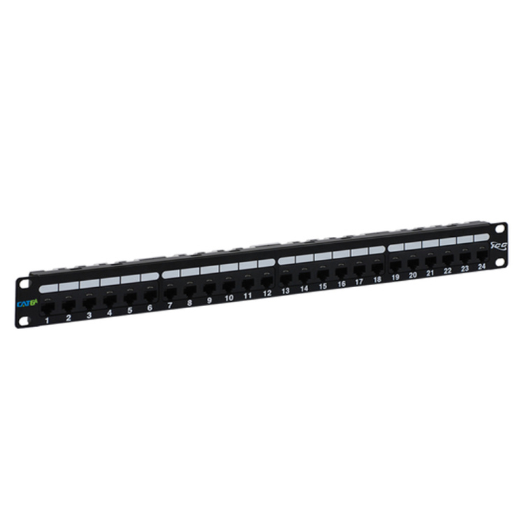ICC 24 Port Loaded Cat6A Patch Panel – Cable & Connections