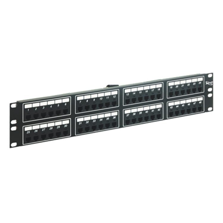 ICC 2U Voice/Phone 48 Port Patch Panel – Cable & Connections