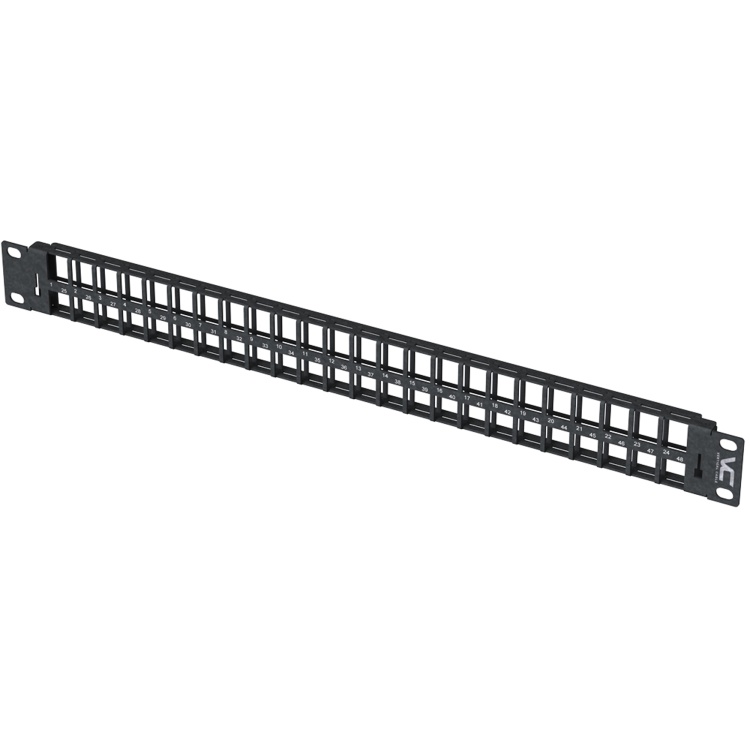 Vertical Cable 1U 48-Port Unloaded HD Keystone Patch Panel (No Label ...